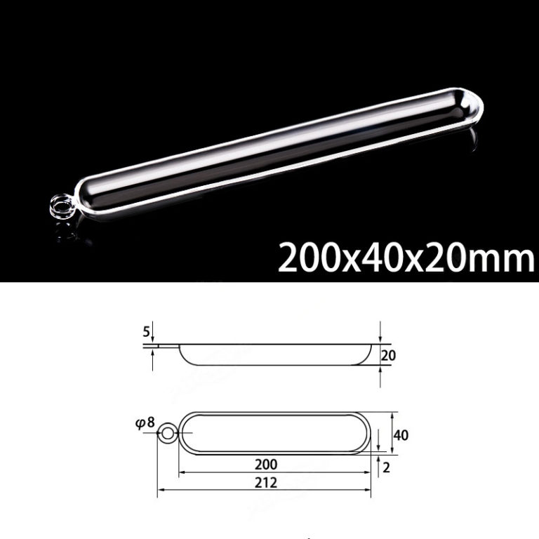 (MQM301) Quartz Combustion Boat, Single Handle, Volume: 80ml, Size ...